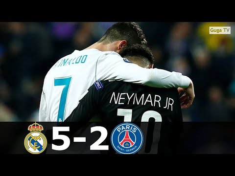 Real Madrid vs PSG 5-2 - Ronaldo vs Neymar & Mbappe - YouTube