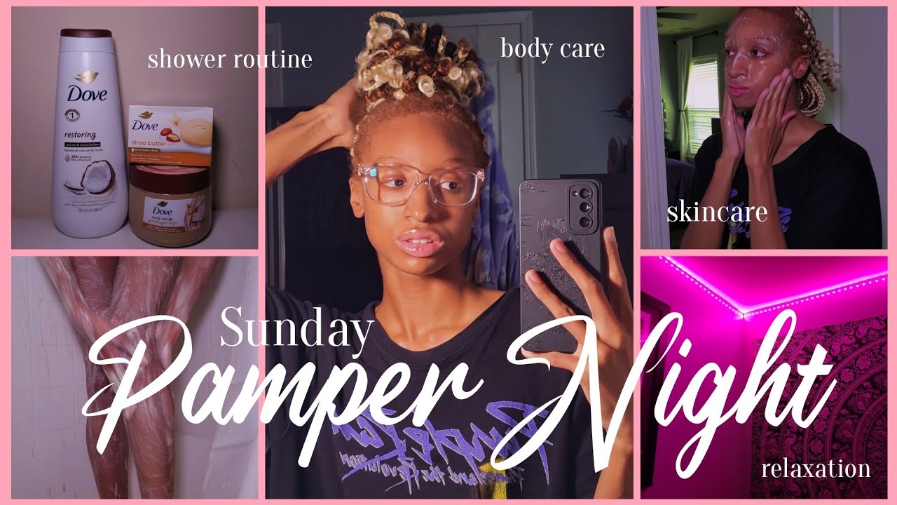 COZY SUNDAY PAMPER NIGHT || shower routine, skin care, & relaxation ...
