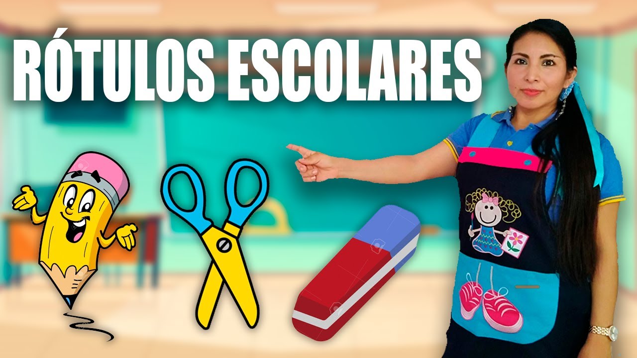 Clase virtual 3 años - Rótulos de útiles escolares - YouTube