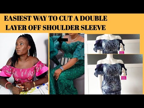 HOW TO CUT An off shoulder sleeve. |cutting and sewing of a circular ...