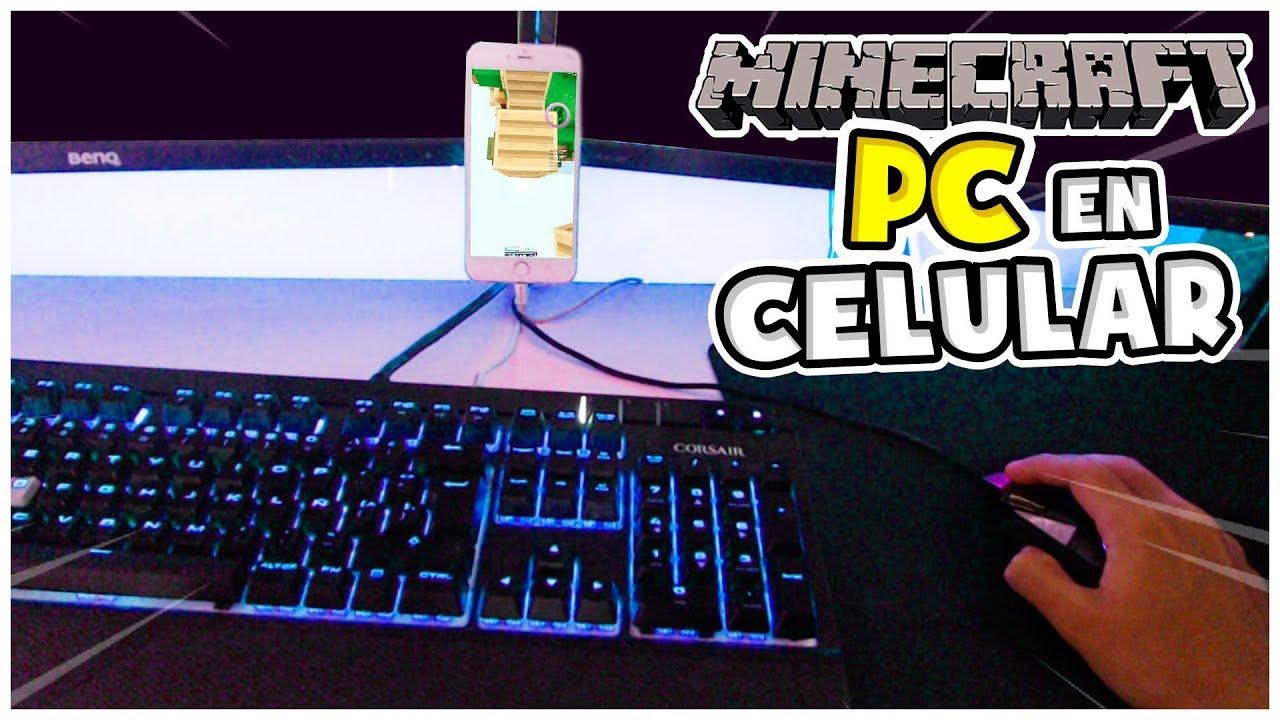 😱MINECRAFT DE COMPUTADORA EN CELULAR 💻 📲 - YouTube