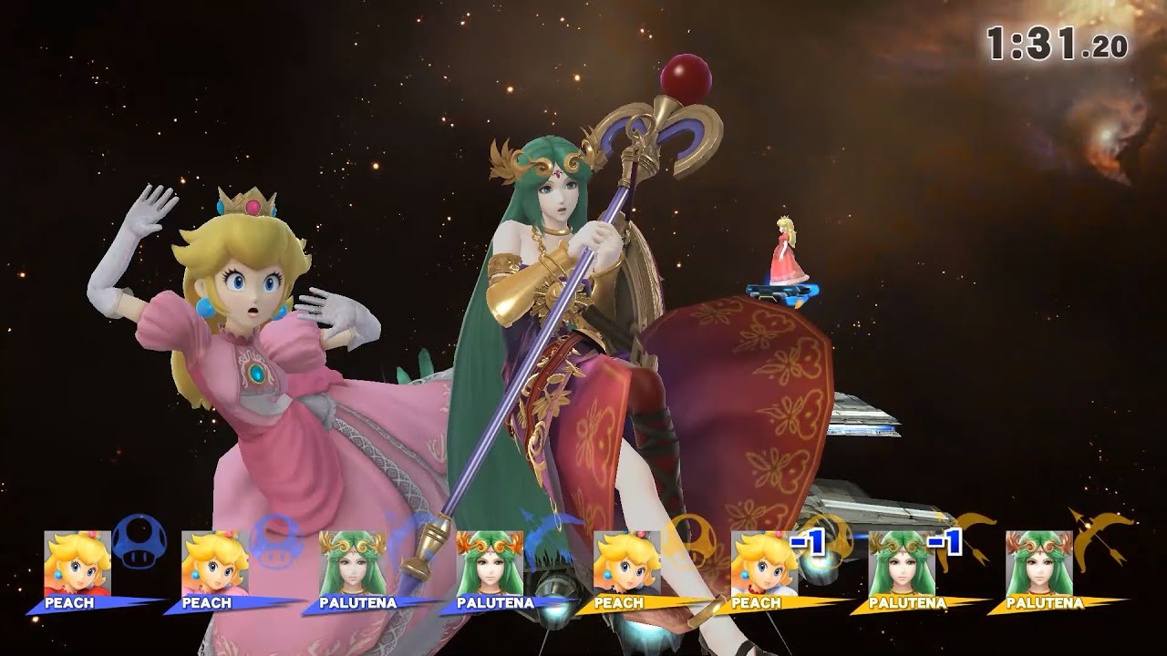 Smash Wii U - Team Peach and Palutena Battle (Only Blast and Screen KO ...