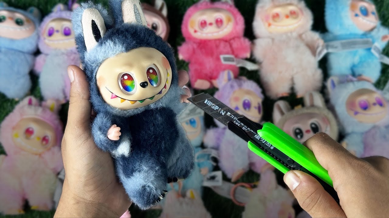 LABUBU DOLL CUTTING AND BURNING ASMR | Satisfying Sounds & Soft Crunch ...
