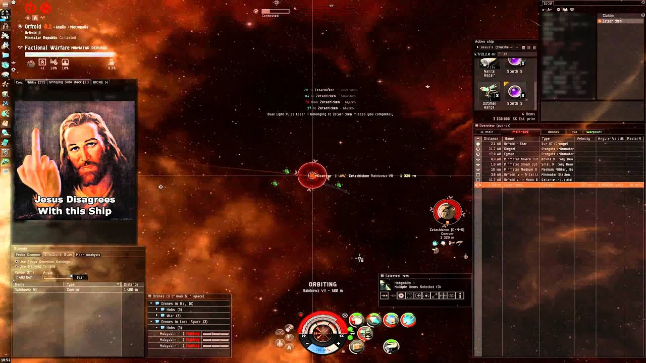 Eve online Crucifier Solo Pvp - YouTube