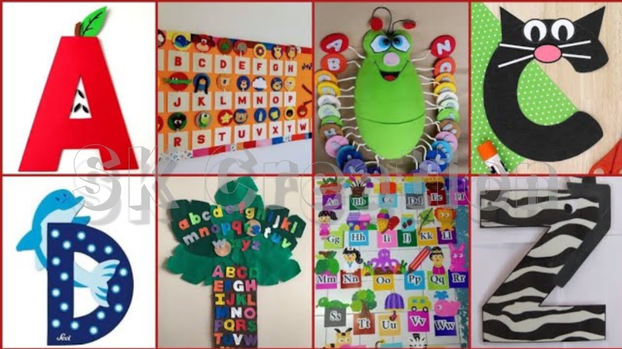 3D Alphabet decoration ideas for preschool | Alphabets designs | Diy ...