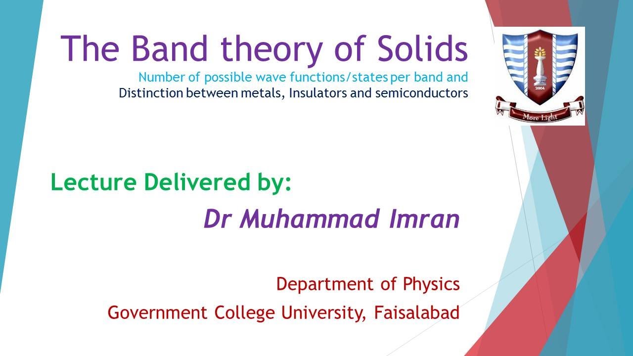 The Band Theory of Solids - YouTube