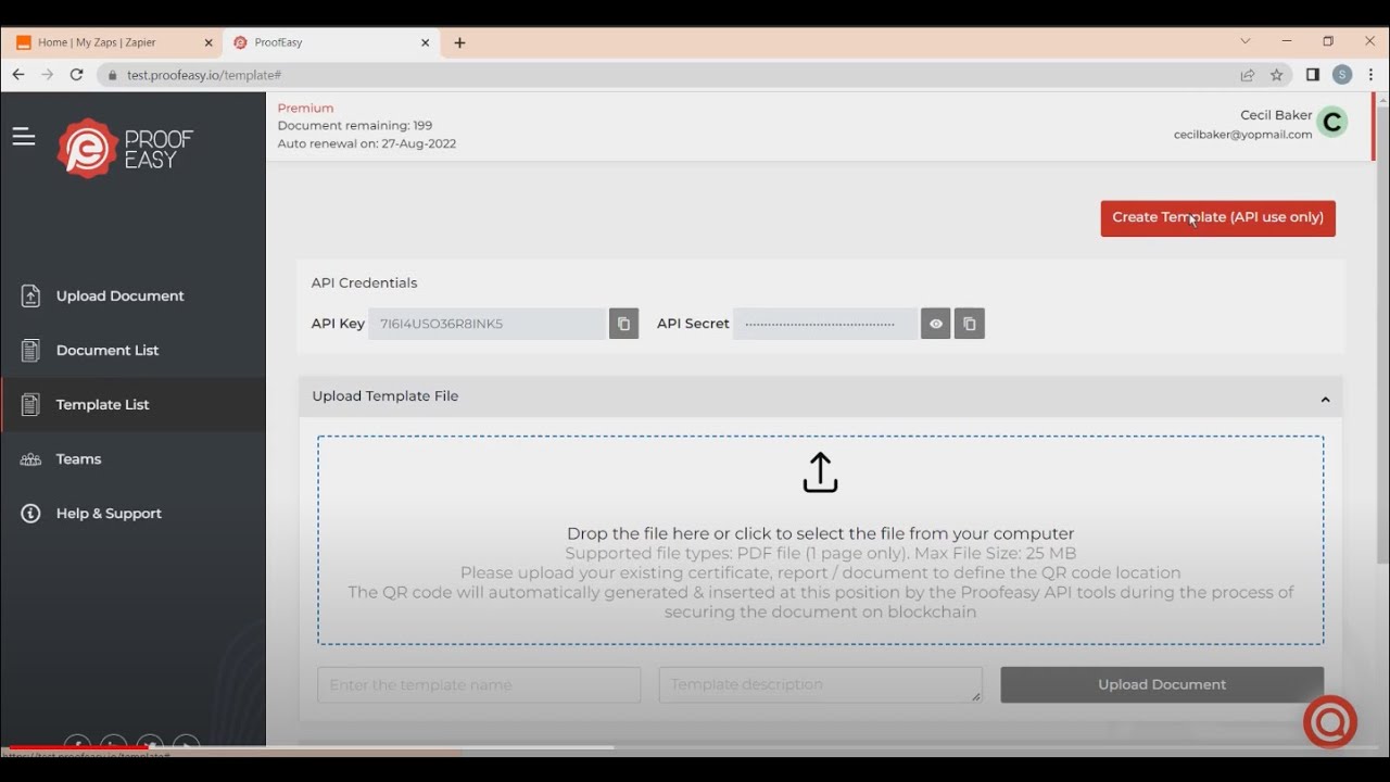 How to create your own templates in ProofEasy (Zapier Integration ...