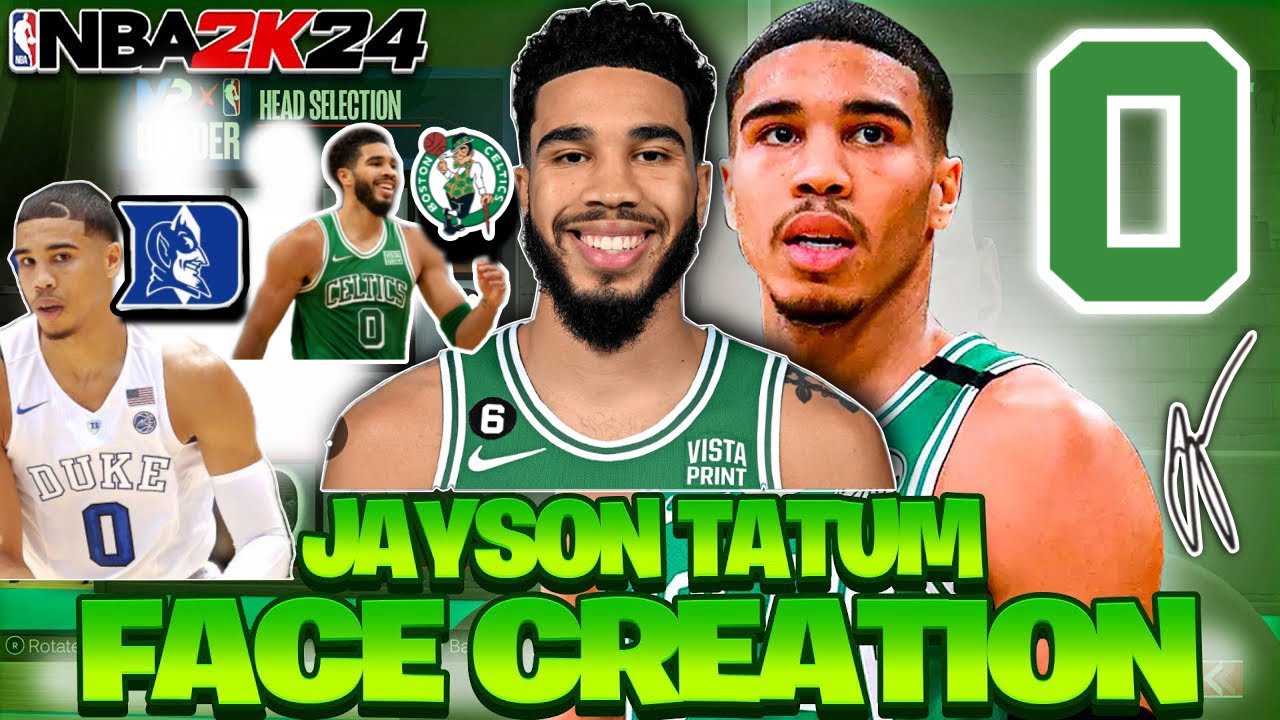 Jayson Tatum Face Creation In 2K24 *BEST* Rookie/Current Jayson Tatum ...
