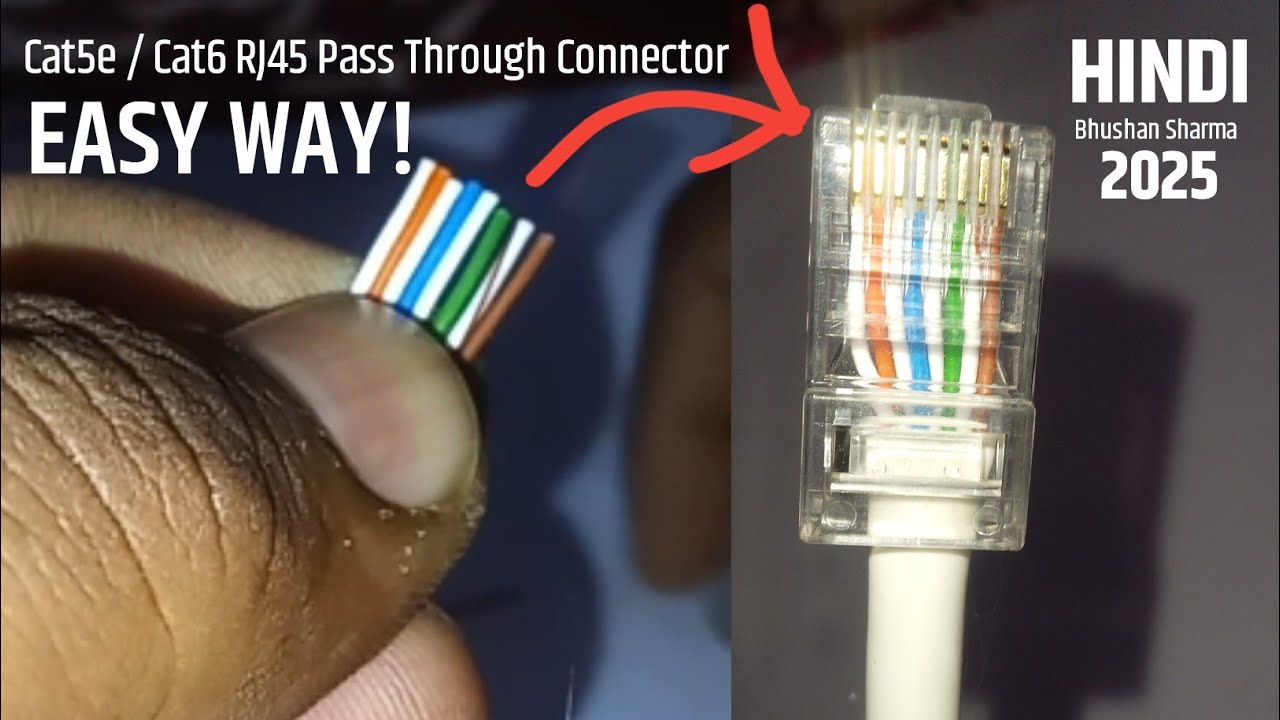 How to Wire Up Ethernet Plugs the EASY WAY! || Cat5e / Cat6 RJ45 Pass ...