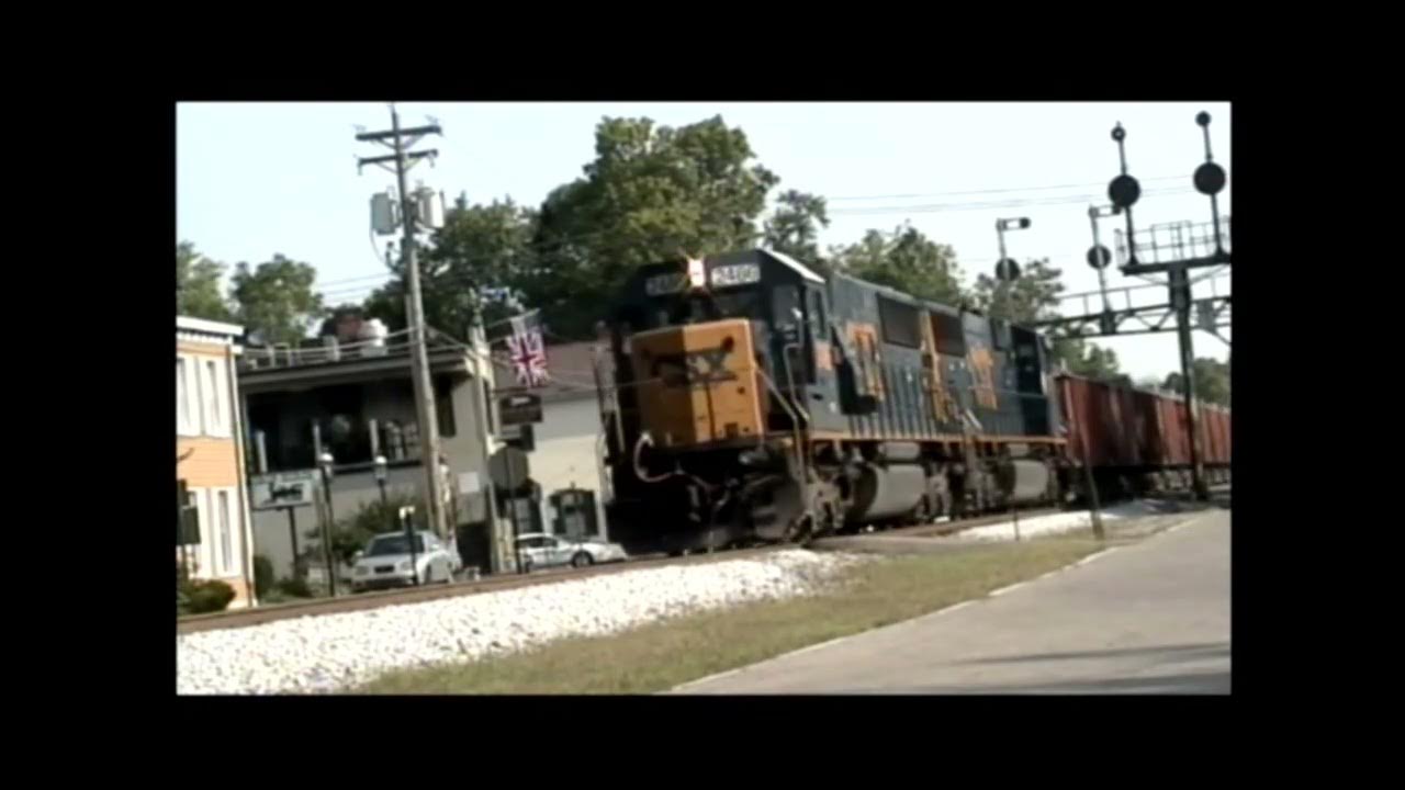 CSX ballast train Glendale, OH July 2008 - YouTube