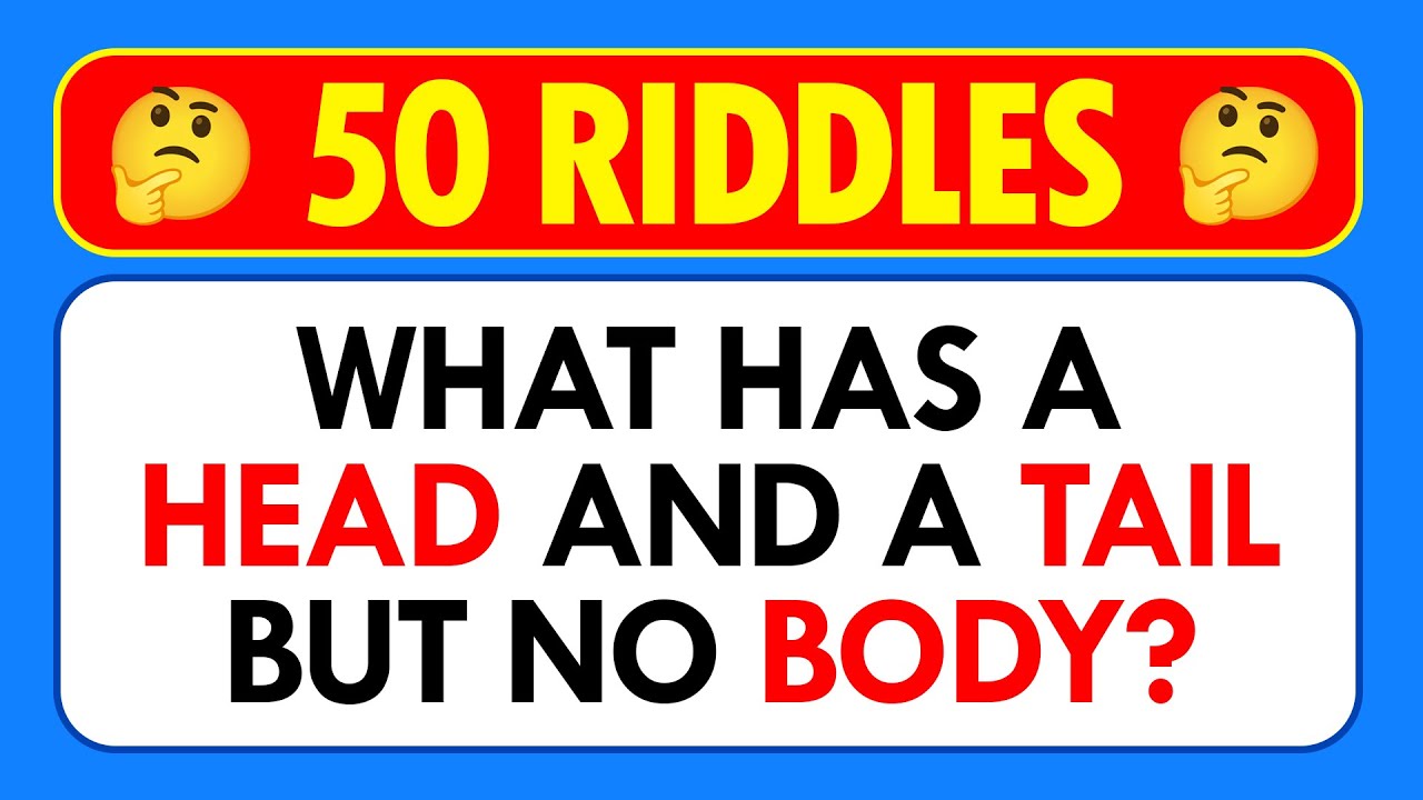 🧠 Solve This Riddle Quiz | 50 Riddles in 10 Seconds Each! - YouTube