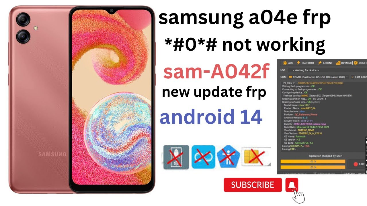 samsung A04e frp google bypass 2024 update | android 14 frp bypass ...