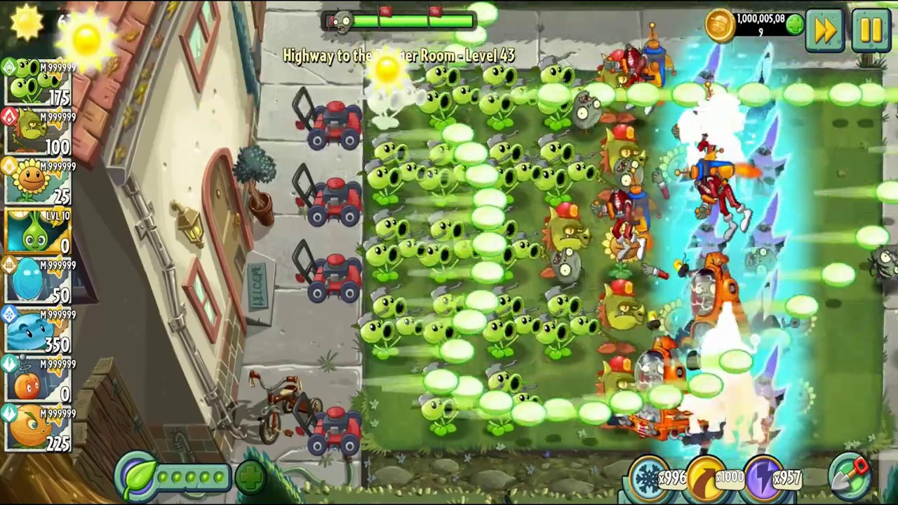 Threepeater PvZ2 | Threepeater Mastery 999999 Level max | Plants vs ...