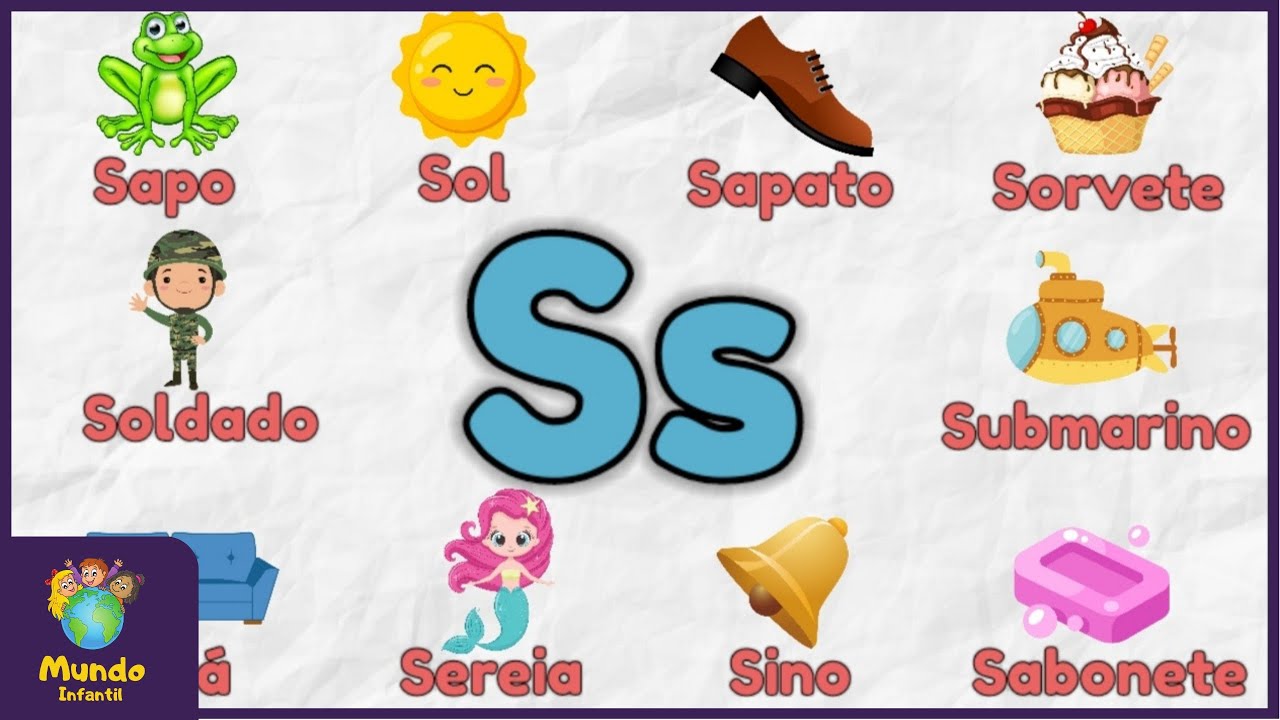 Alfabeto para Crianças | Aprenda as primeiras palavras com a LETRA Ss ...