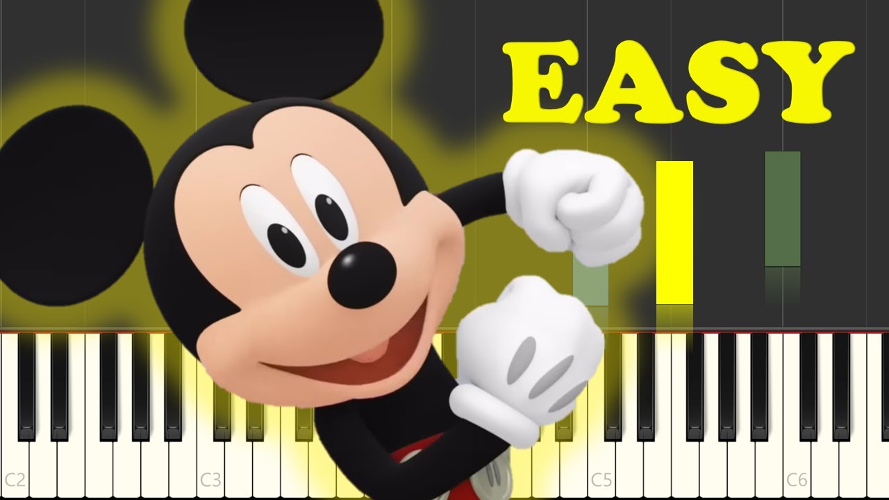 Mickey's Fun Song Theme Piano Tutorial EASY - YouTube