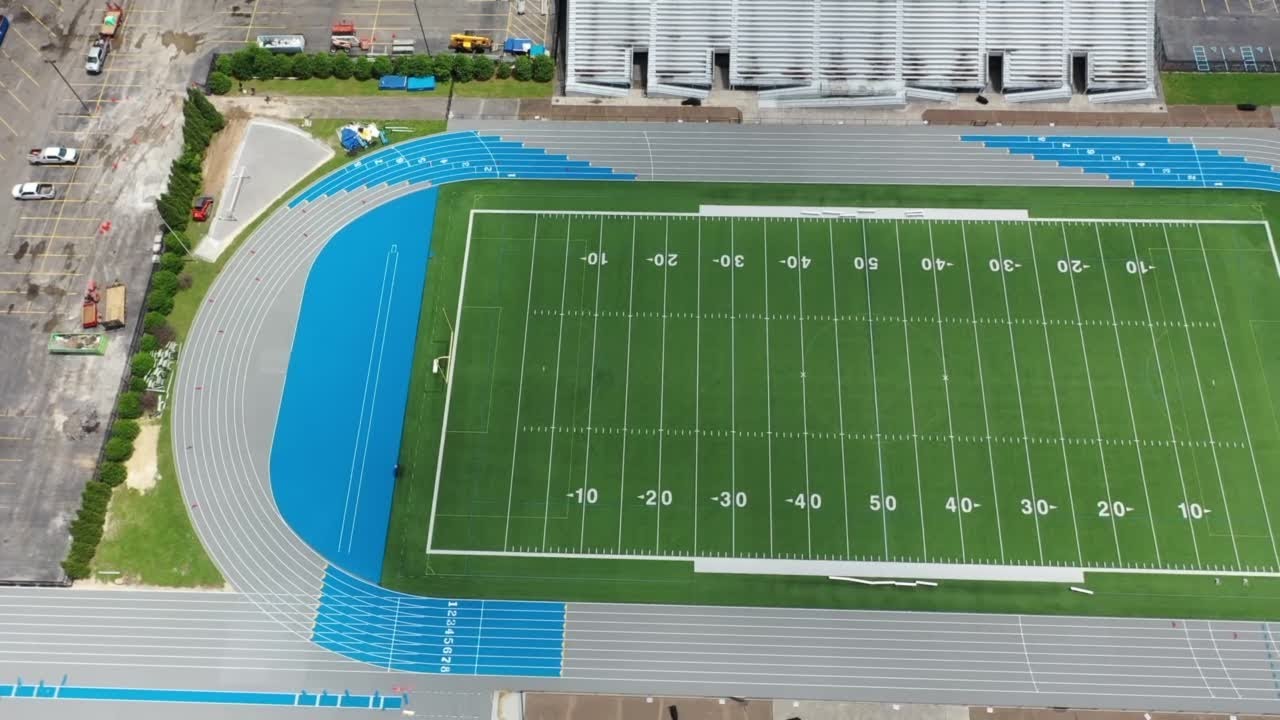 Drone footage of new track at Milton Frank Stadium - YouTube