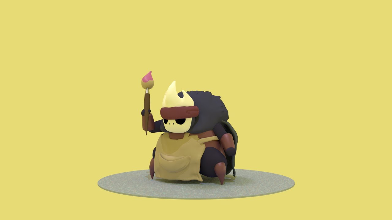 Paintmaster Sheo - Hollow Knight 3D Model - YouTube