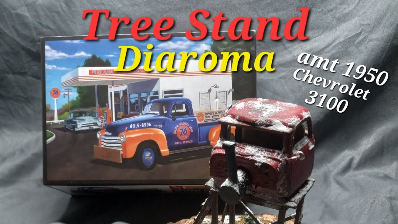 Tree Stand Model Diaroma Showcase amt 1950 Chevrolet 3100 - YouTube