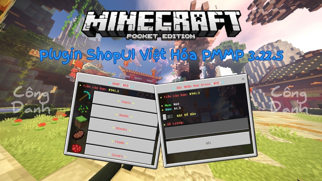 Plugin ShopUI Việt Hóa PMMP 3.23.1 For MCPE 1.17.30 - Free Download - YouTube
