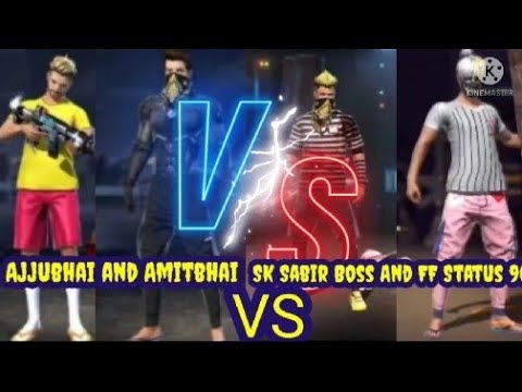 Ajjubhai & Amit Bhai Vs SK Sabir Boss & FF Status 96 ❤️|| Power Gameplay On Bimasakti Who Will Win ?