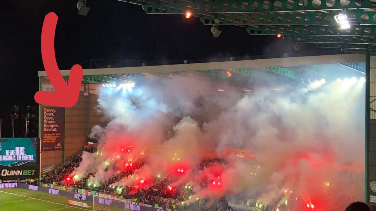 CRAZY !!!! GREEN BRIGADE PYRO 🧨(HIBS V CELTIC) - YouTube