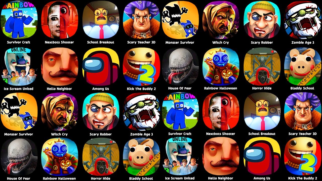 Among Us,Hello Neighbor,Scary Teacher 3D,Kick The Buddy,Roblox,Ice ...