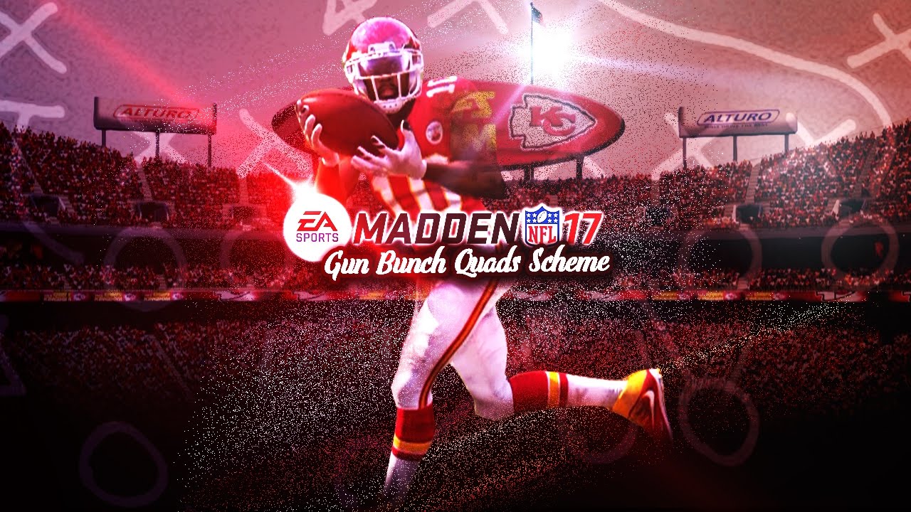 Madden 17 | Gun Bunch Quads Scheme | - YouTube