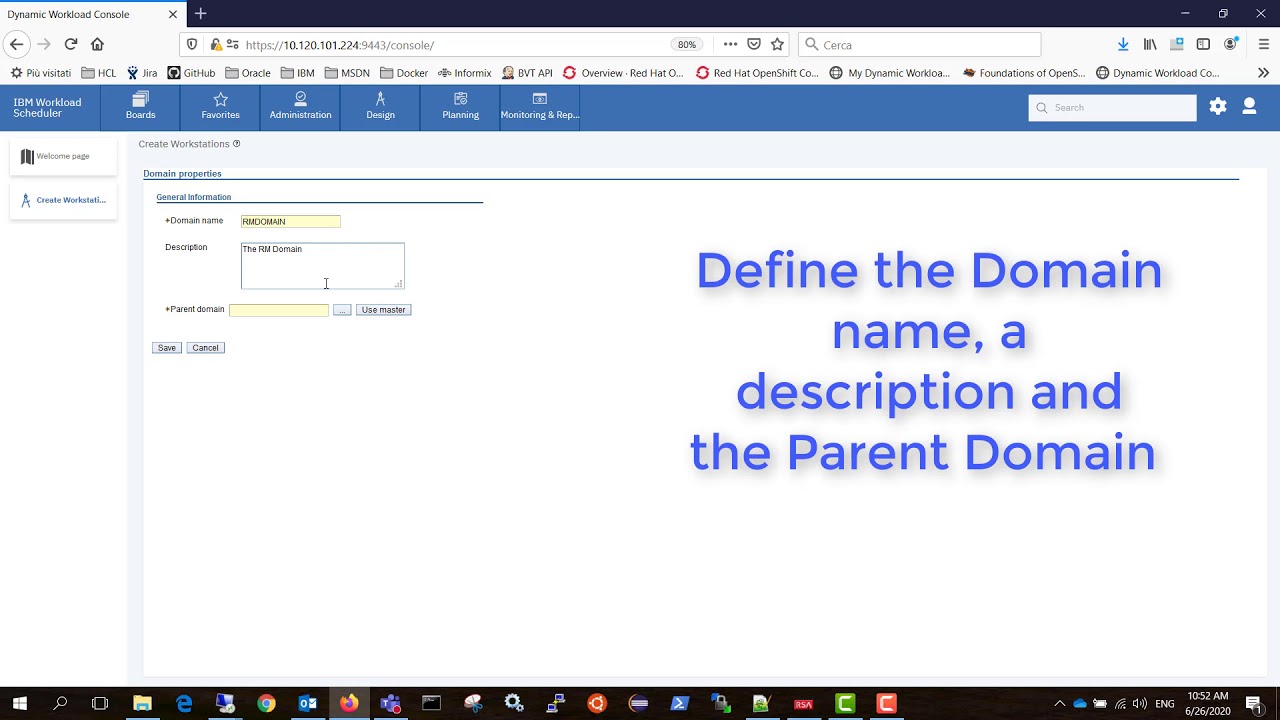 HCL Workload Automation - Creating a workstation - YouTube