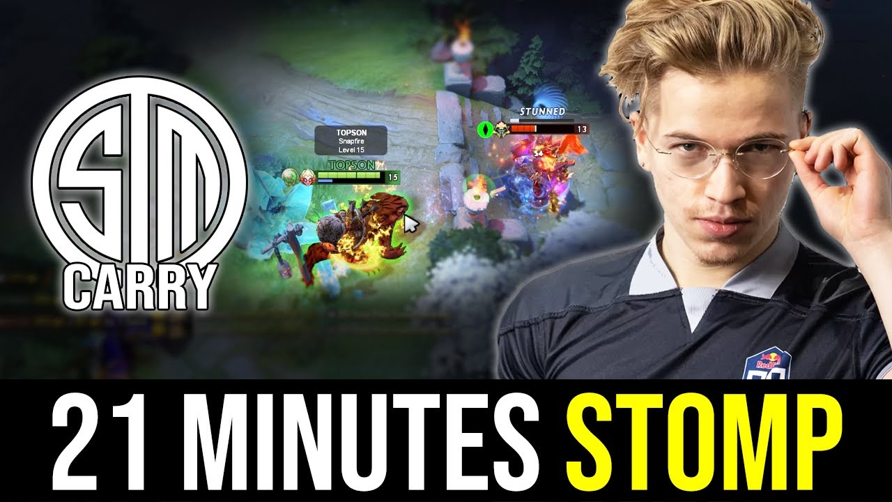 Topson SNAPFIRE - 21 Minutes STOMP against TSM FTX CARRY DOTA 2 - YouTube