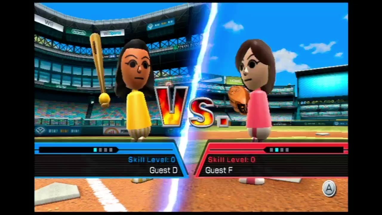Wii Sports - Baseball - Guest D vs Guest F - YouTube