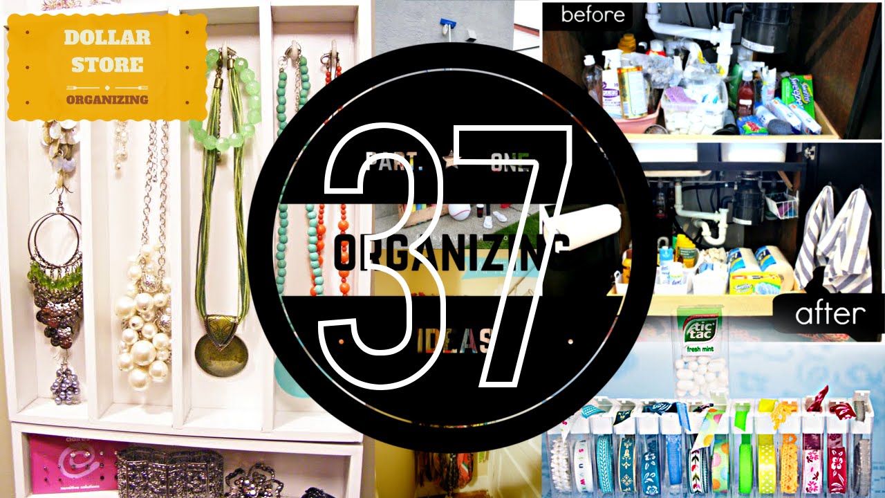 37 Organizing ideas #1 [With Dollar Store Organization Tips] - YouTube