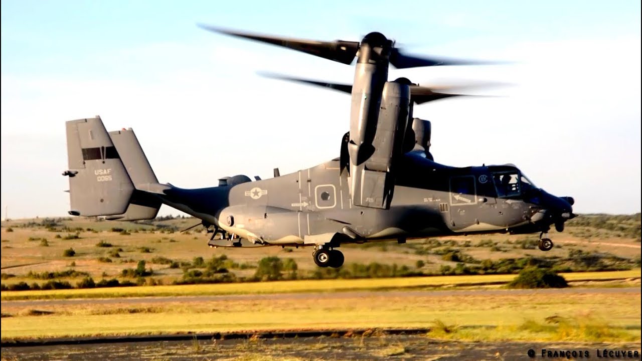 AWESOME USAF Boeing-Bell V22 OSPREY takeoff - YouTube