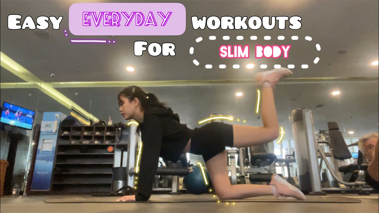 My everyday workout / easy workouts / Slim body workout/ Vlog 🍑 ️ - YouTube