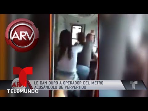 Mujer golpeó a operador del metro por pervertido | Al Rojo Vivo | Telemundo