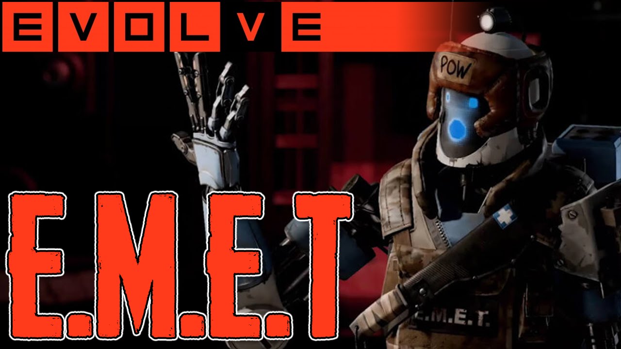 EVOLVE E.M.E.T. GAMEPLAY - Neuer Medic - Heilungsdrohne - Emet Gameplay German Deutsch - YouTube