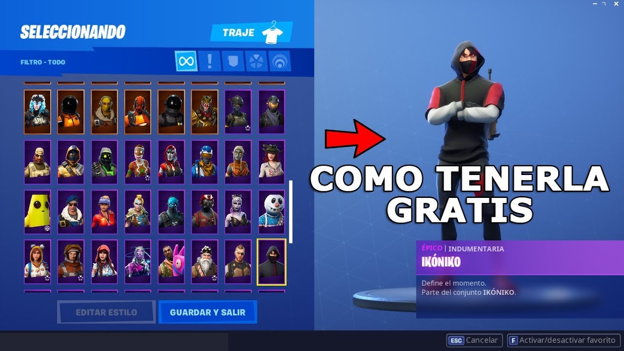 Como Conseguir La Skin Ikonik Totalmente Gratis No Clickbait Youtube