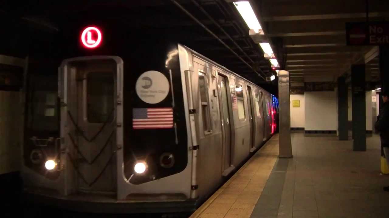 R143 L Train Action at Myrtle-Wycoff Avenue - YouTube