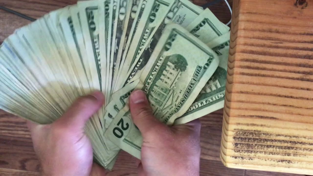 Counting 4 000 In Cash In 20 Dollar Bills Money Motivation ASMR CLOSE
