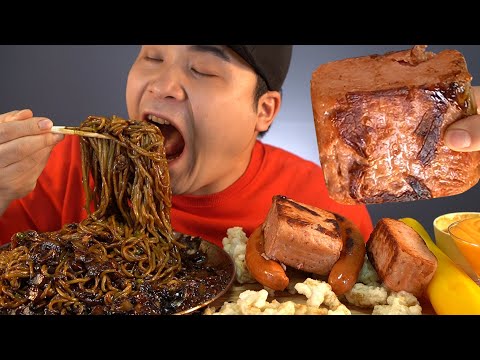 짜장면과 통스팸, 탕수육,킬바사소세지 먹방~!! 리얼사운드 social eating Mukbang(Eating Show)