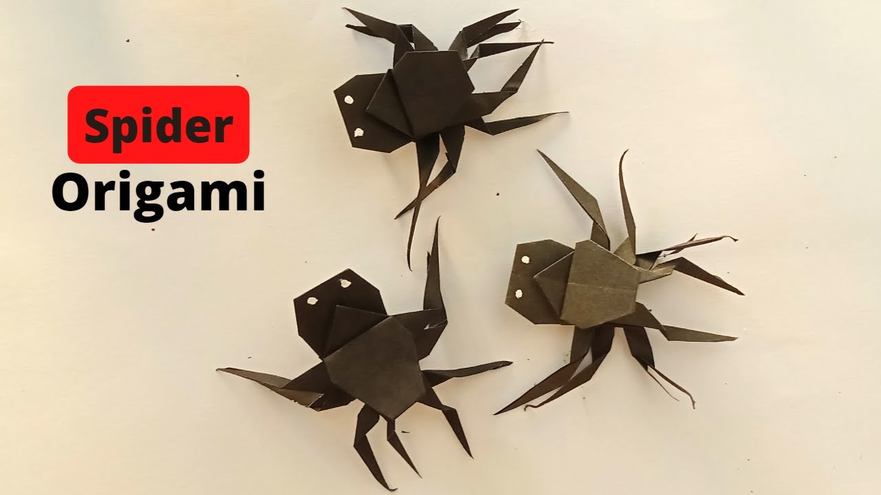 Paper Spider Origami | How to make easy paper spider origami | Easy ...
