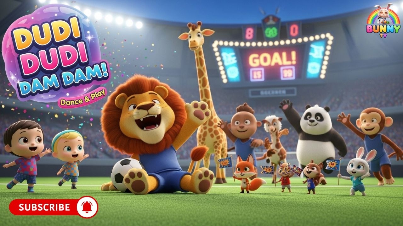 Dudi Dudi Dum Kids Song ⚽ World Cup Stadium Dance | Preschool Songs ...