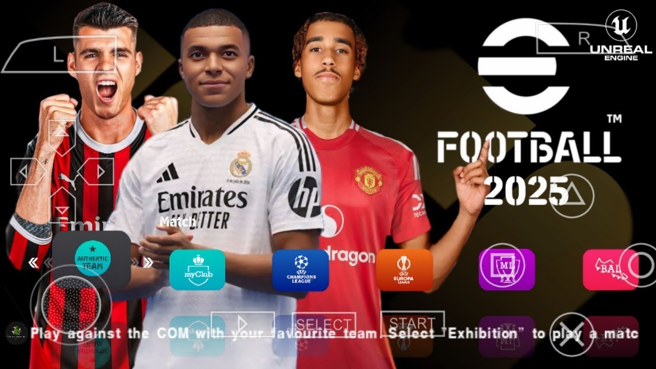 EFOOTBALL PES 2025 PPSSPP Full Update Transfers & Kits 2024/25 Real ...