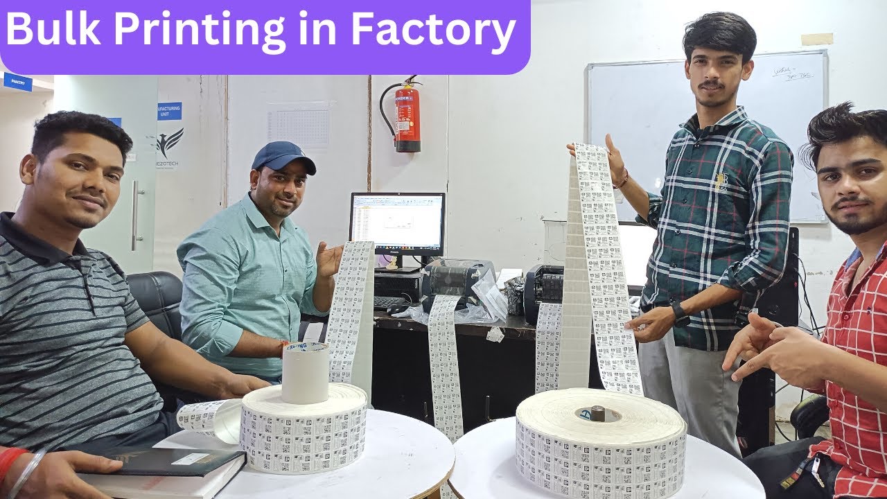 Bulk Barcode labels printing in factory. - YouTube