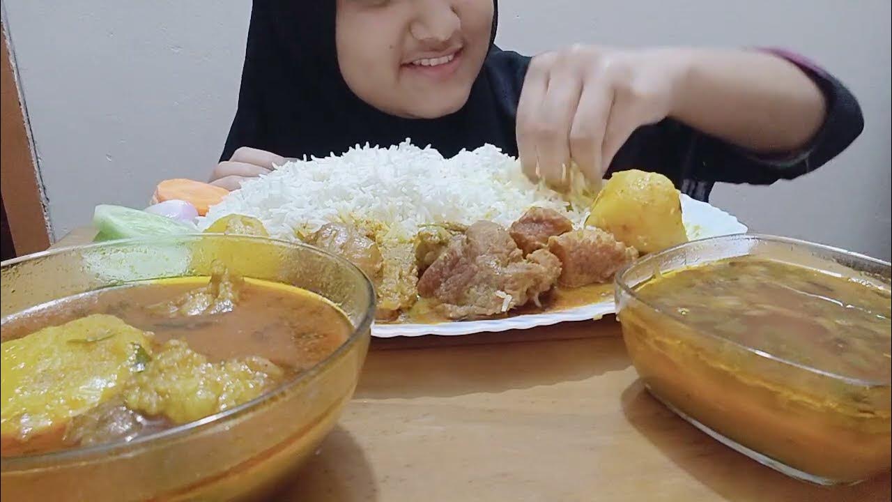 SPICY MUTTON CURRY WITH RICE|EATING SHOW|ASMR EATING SPICY FOOD|ASMR MUKBANG. - YouTube