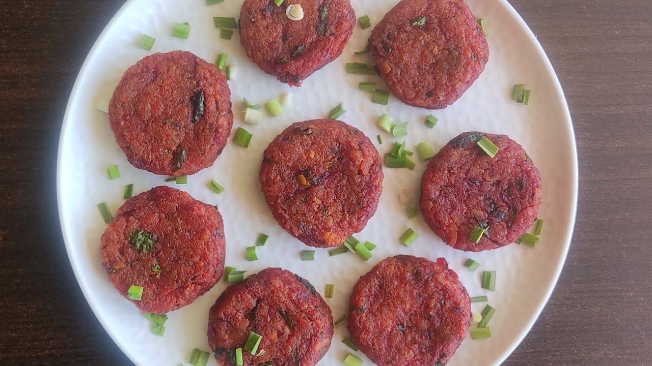 Beetroot Tikki In Microwave @grilled.dailyrecipes - YouTube