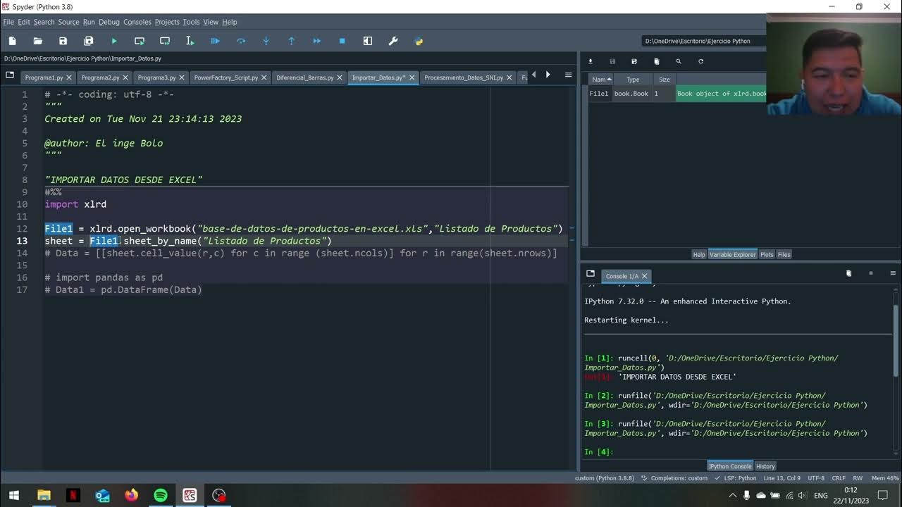 Importar Datos desde Excel - YouTube