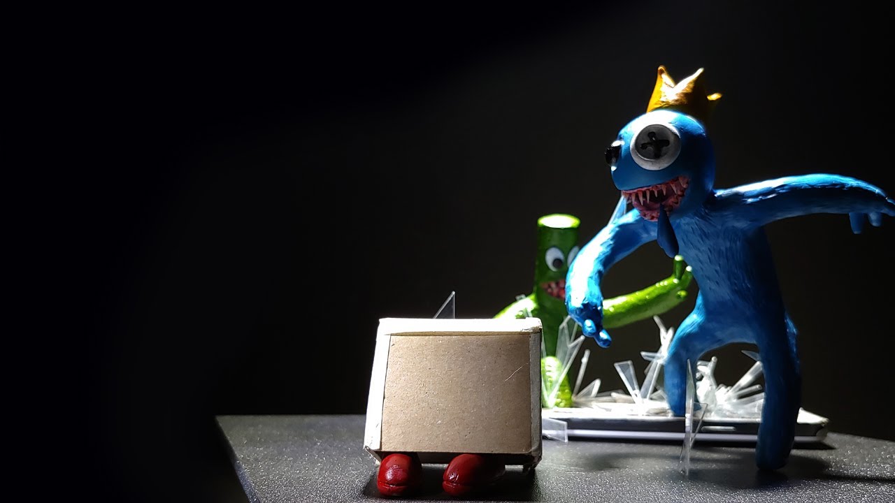 run away rainbow friends / Realistic rainbow friends / diorama / clay ...