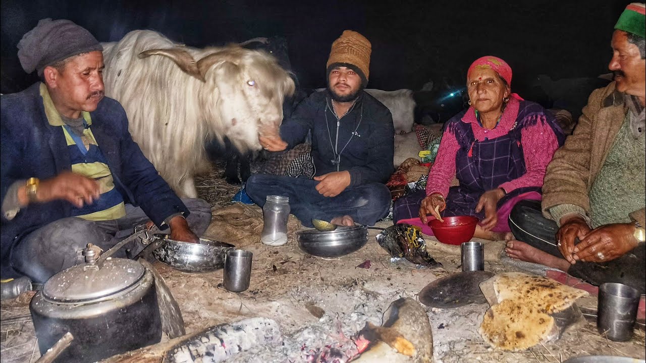 Eating Tasty Dinner in the Jungle with Goats | Bhayithu - YouTube