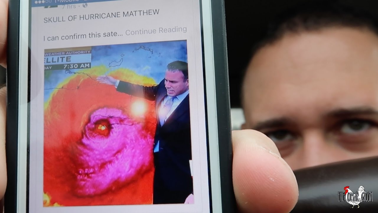 Hurricane Matthew Looks Like A Skull - YouTube