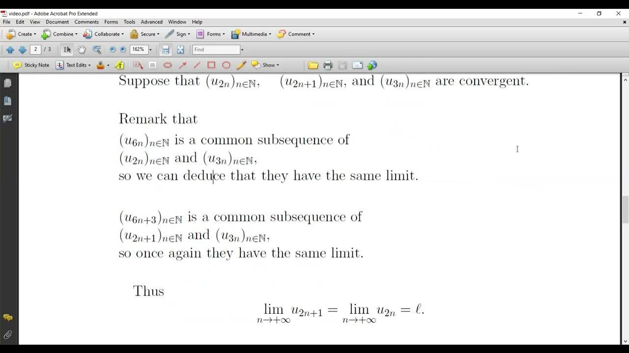 Some relations between a numerical sequence and subsequences - YouTube